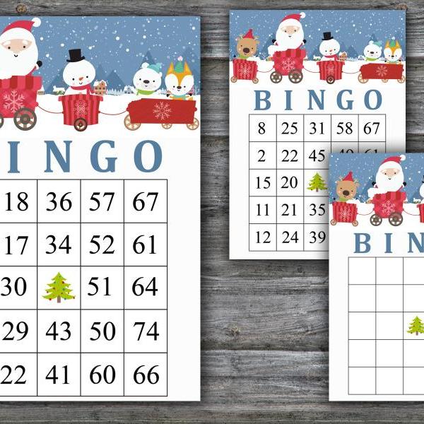 Santa Claus Bingo Game,christmas Train Bingo Game,christmas Bingo Game ...