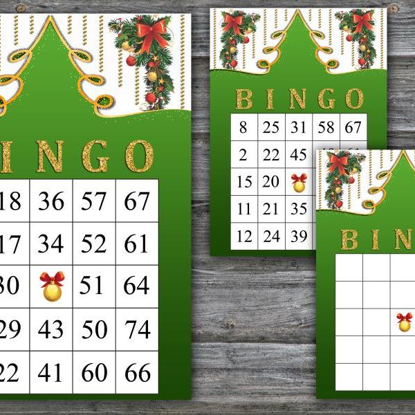 Christmas Tree Bingo Game,christmas Tree Bingo Card,christmas Bingo ...