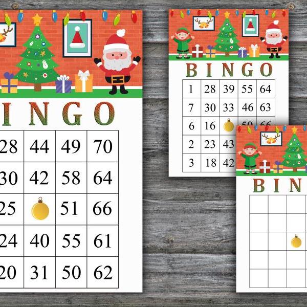 Merry Christmas Bingo Game,christmas Bingo Card,christmas Bingo Game ...