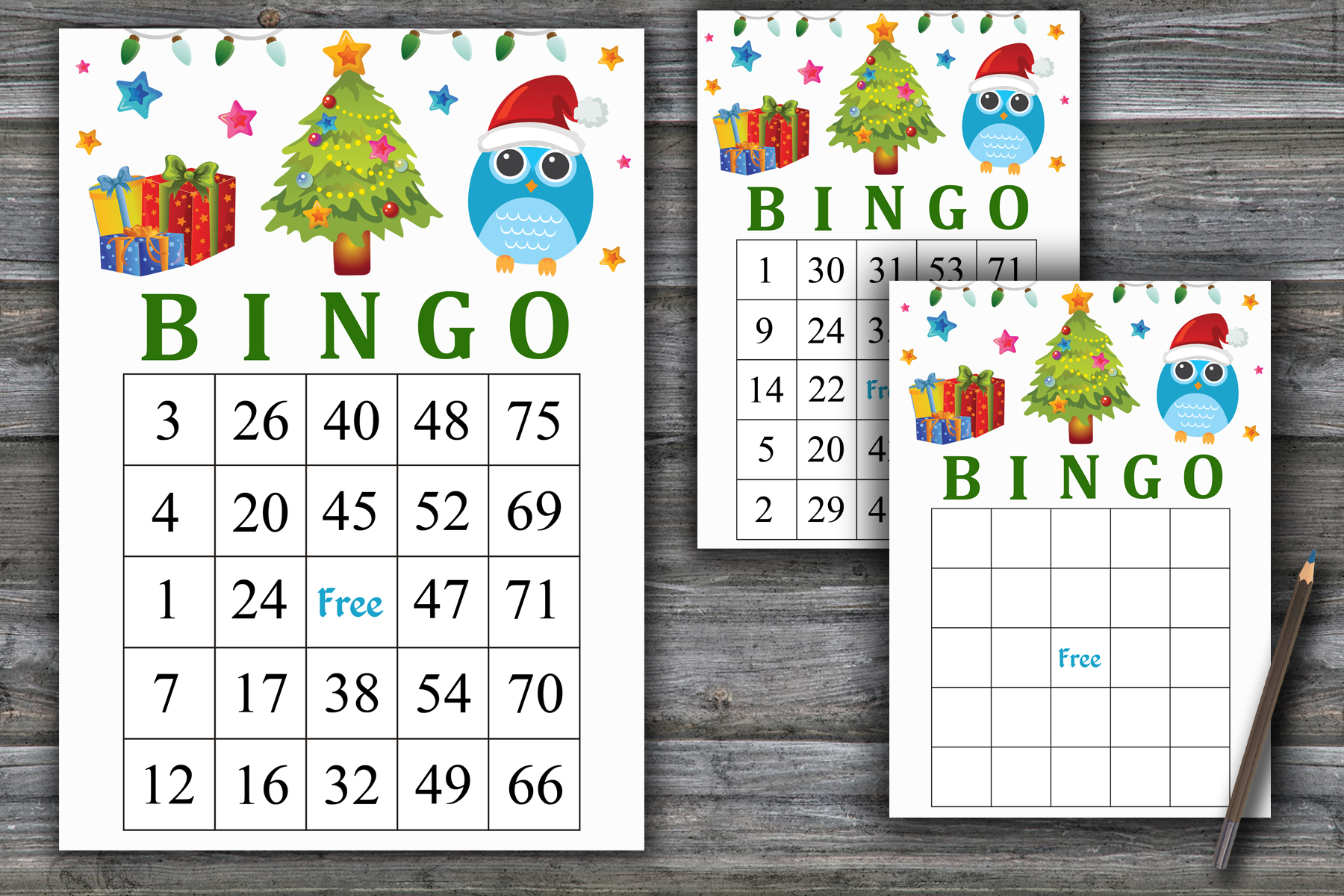 Christmas Tree Bingo,christmas Bingo Game,christmas Party Bingo,holiday ...