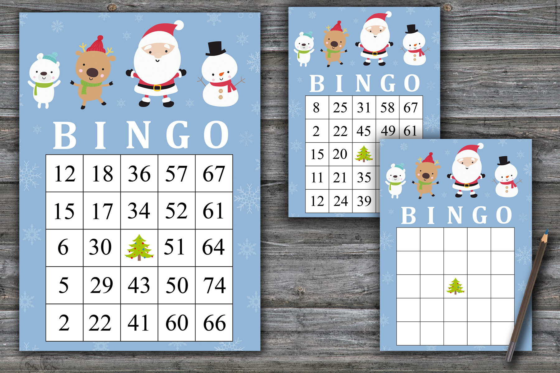Santa Bingo Game,christmas Bingo Game,christmas Party Bingo,holiday ...