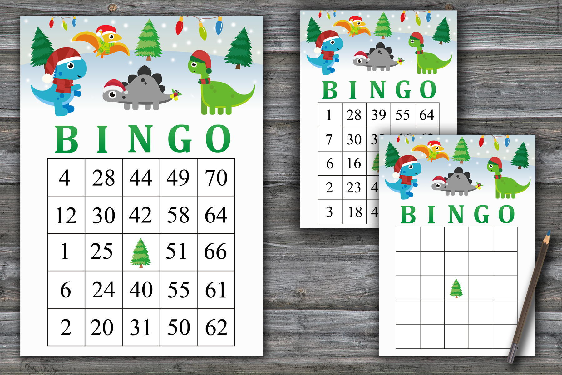 Christmas Dinosaur Bingo Game,merry Christmas Bingo Card,christmas ...