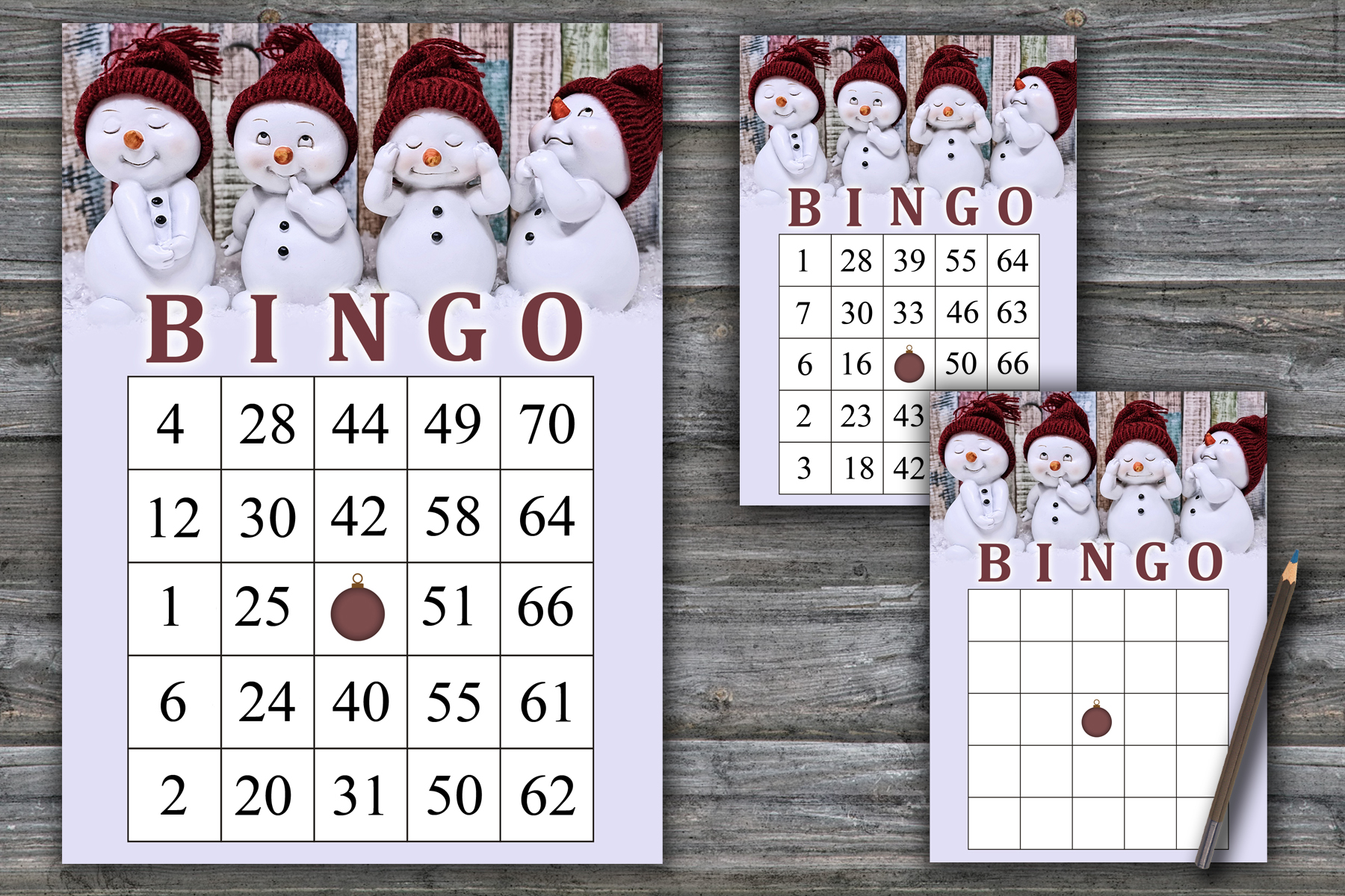 Cute Snowman Bingo Game,merry Christmas Bingo Card,christmas Bingo Game ...